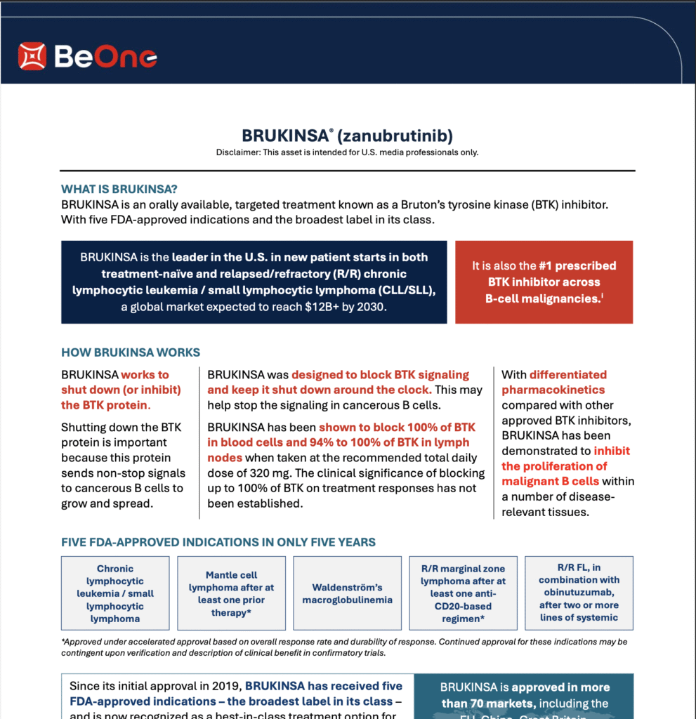 Product and Pipeline Media Resources | BeOne Medicines